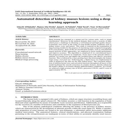 Automated detection of kidney masses lesions using a deep learning approach | PDF