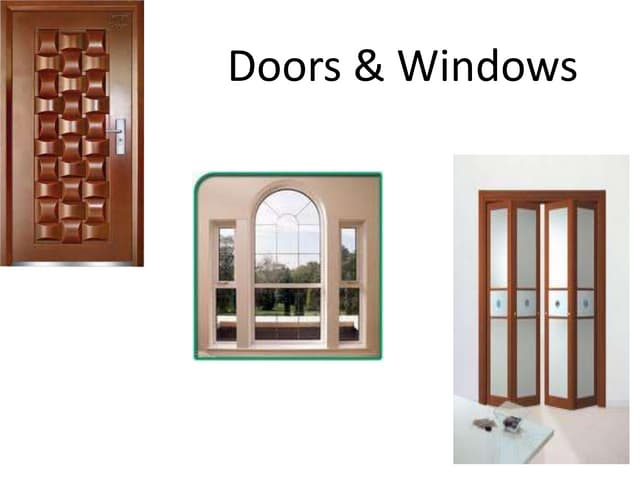 6.1 Doors - Frames, shutters and their fixing detail.pptx