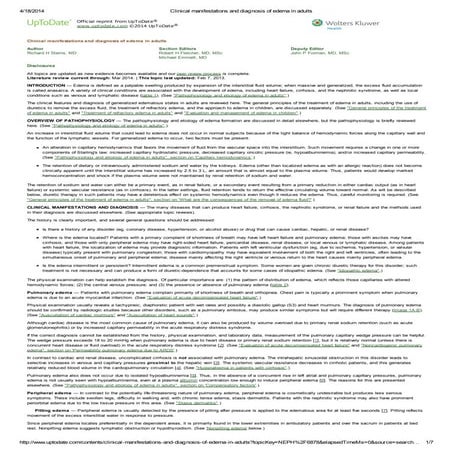 402 clinical manifestations and diagnosis of edema in adults | PPT