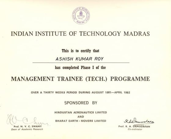 IIT MADRAS GRADE SHEET | PDF