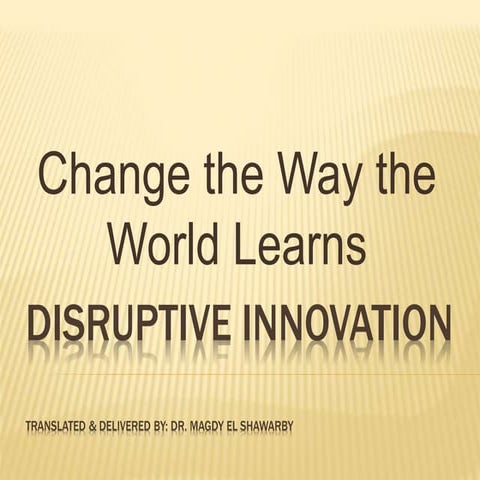 What is disruptive innovation? | PDF