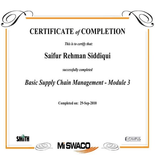 Basic Supply Chain Management - Module 3 | PDF