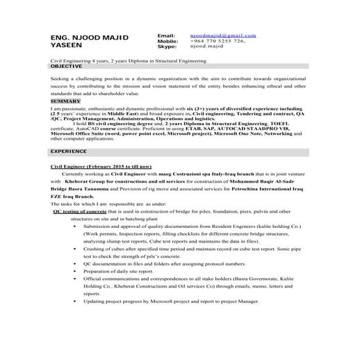 Noor c.v | PDF