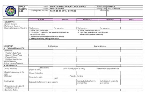 dll-tle-9-cookery.docx | Educational Assessment | Education
