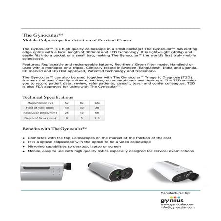 The Gynocular - Executive marketing 1.1 Gynius AB | PDF | Smartphones ...