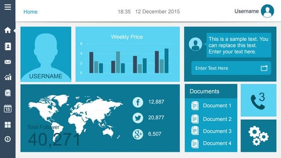 Infographic Dashboard Template | PPTX | Technology & Computing