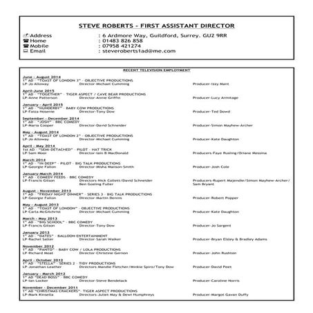 Steve Roberts CV | PDF