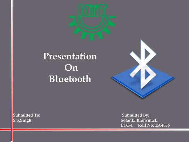 Bluetooth technology presentation | PPT
