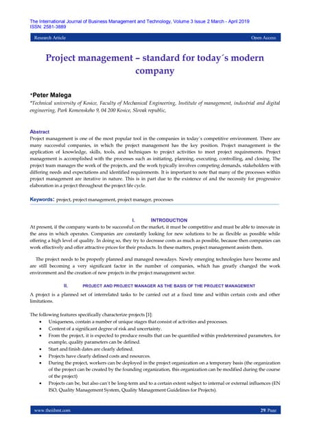 Chapter 1 An Overview Of Project Management | PPT