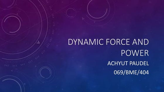 Dynamic force exerted by Fluid jet on stationary plate | PPTX