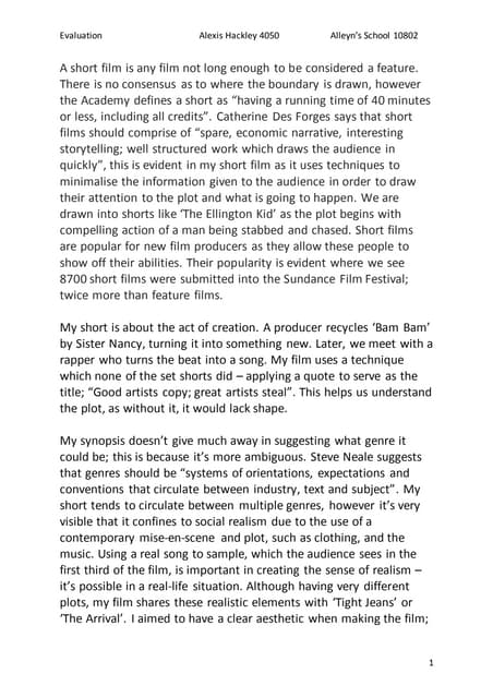 Music video evaluation | PPT