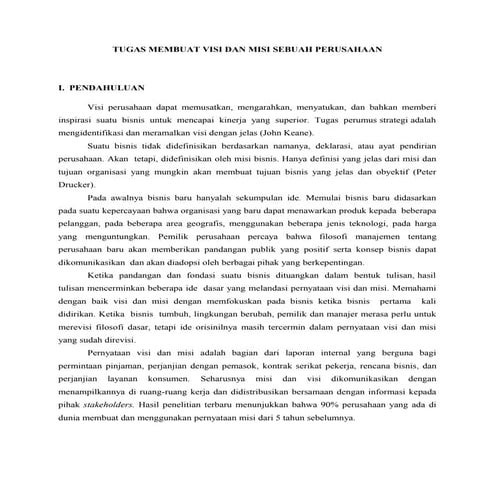Analisis visi misi pt telkom tbk | PDF