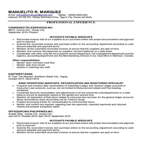 MARQUEZ Resume. | DOCX