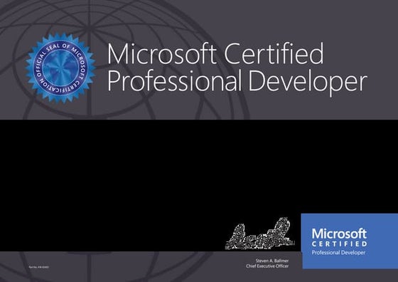 Microsoft Certified Professional Developer (MCPD) | PPT