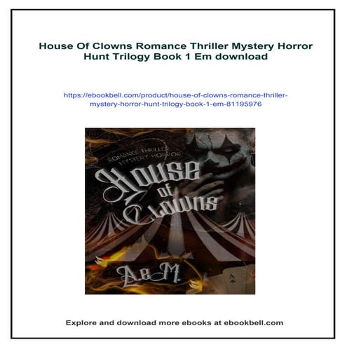 House Of Clowns Romance Thriller Mystery Horror Hunt Trilogy Book 1 Em ...