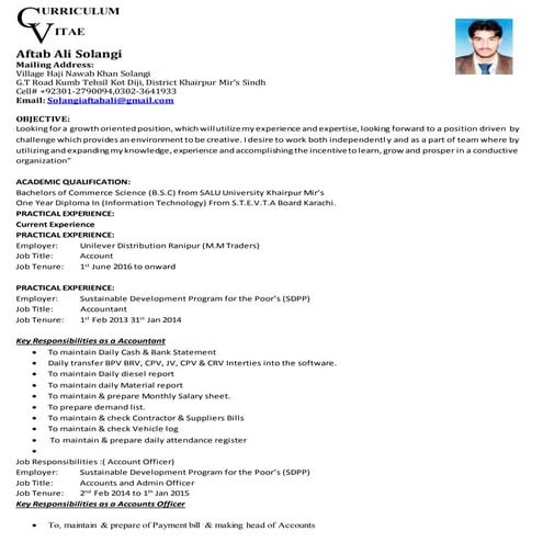 Aftab Update CV | DOCX