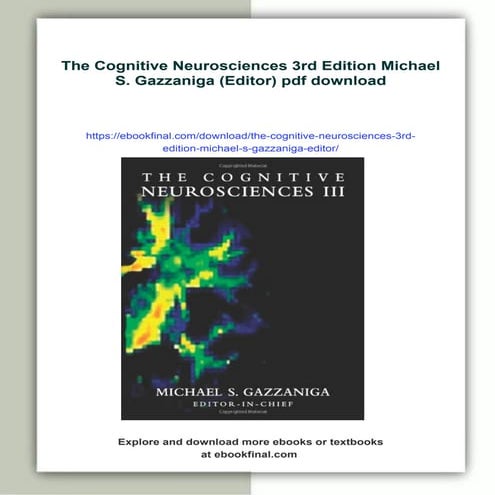 The Cognitive Neurosciences 3rd Edition Michael S. Gazzaniga (Editor) | PDF