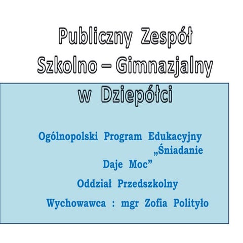 Śniadanie Daje Moc | PPT