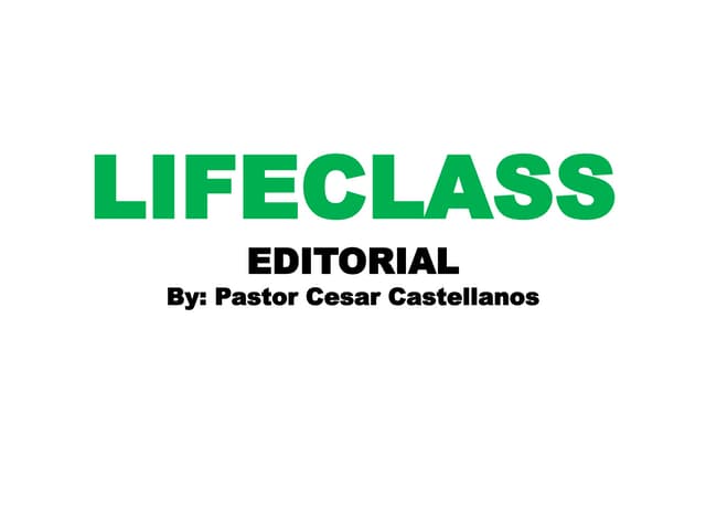 Life class week 2 | PPTX