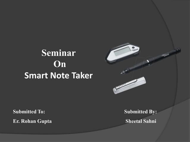 SMART NOTE TAKER | PPTX