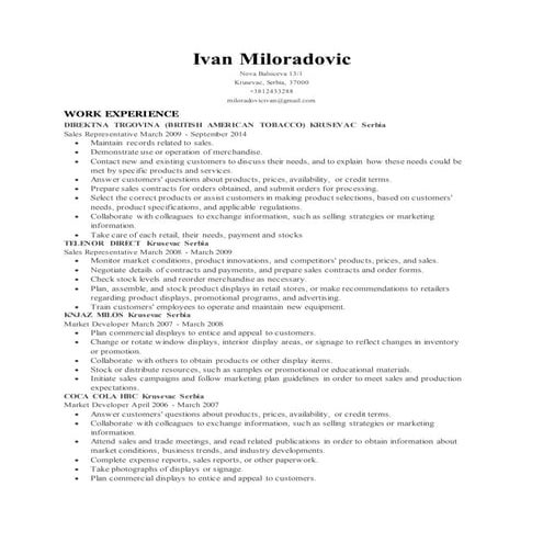 Resume Arthur Wilson | PDF