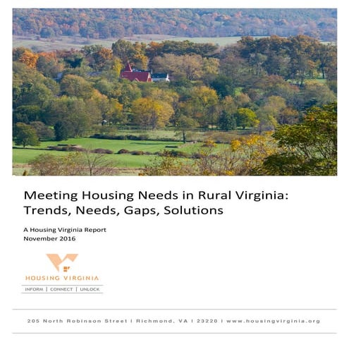 Housing Virginia Rural Report - Nov 2016 | PDF