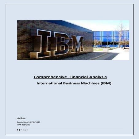 SAMIR SINGH-IBM Financial Analysis | DOCX