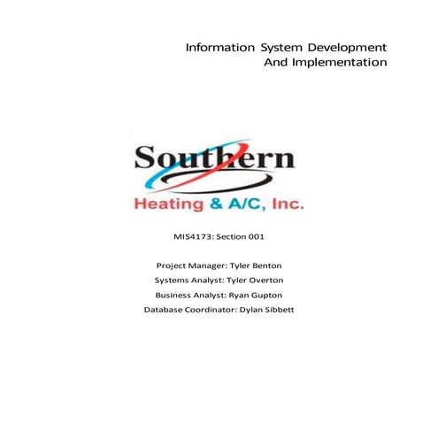 Information System Development Project | DOCX