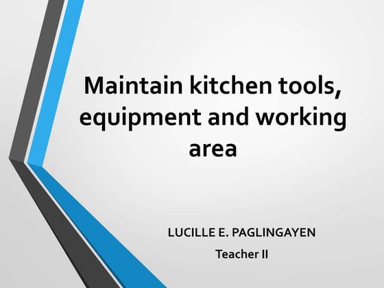 Lesson 5 Cleaning and Sanitizing Tools and Equipment | PPTX