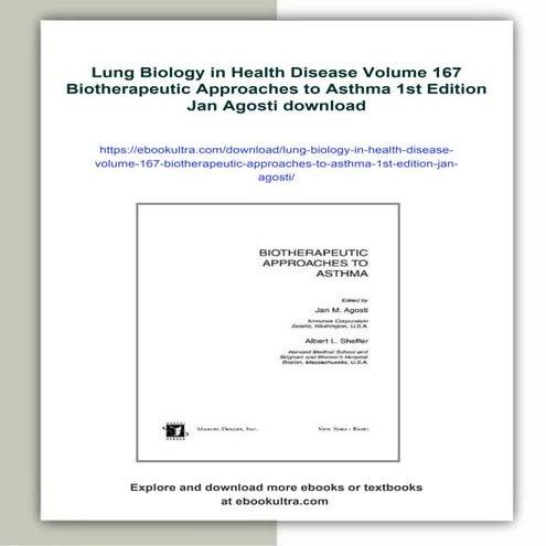Lung Biology in Health Disease Volume 167 Biotherapeutic Approaches to ...