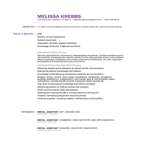 MELISSA KREBBS resume | DOCX