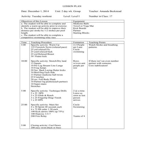 2300 Lesson plan | DOC