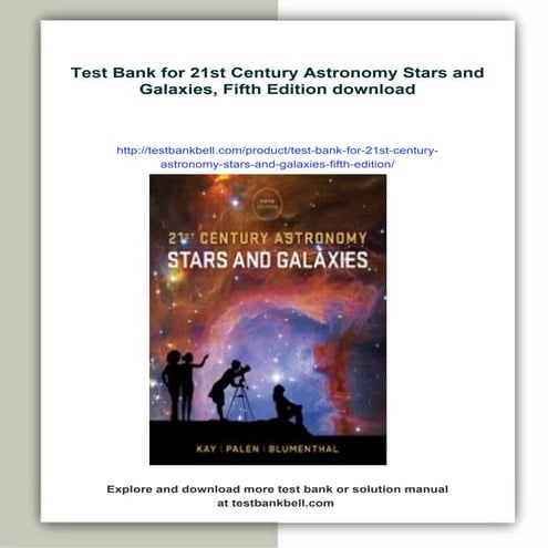 Test Bank for 21st Century Astronomy Stars and Galaxies, Fifth Edition ...