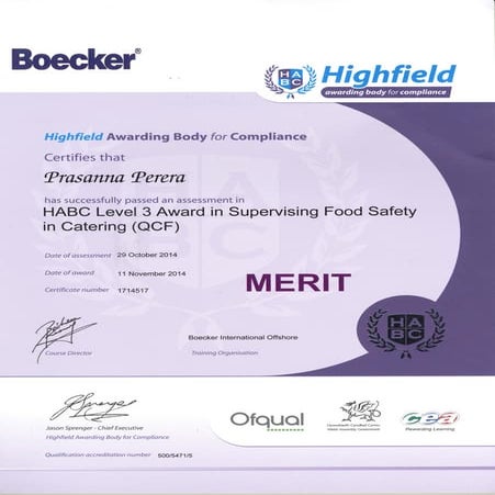 scan certificate level 3 food safety | PDF