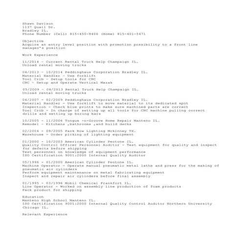 Brad's resume | DOCX