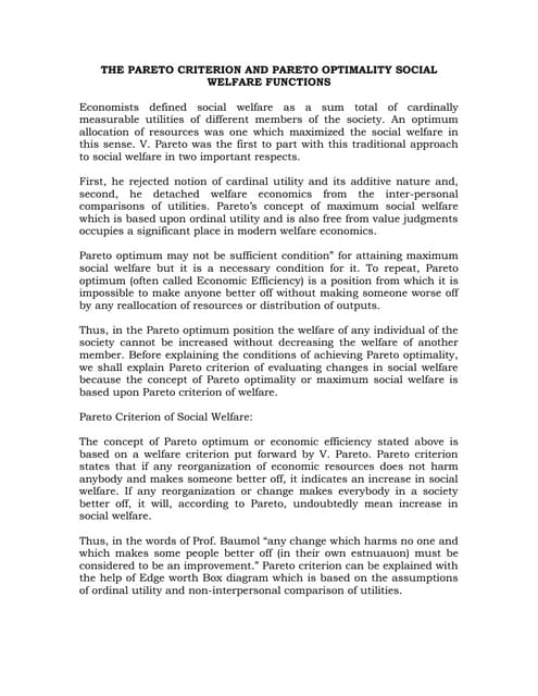 The Kaldor Hicks Compensation Principle | PDF