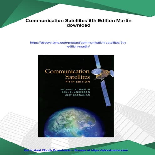 Communication Satellites 5th Edition Martin | PDF