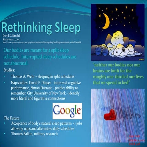Rethinking Sleep | PPTX