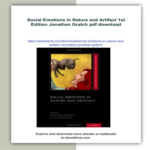 Social Emotions in Nature and Artifact 1st Edition Jonathan Gratch | PDF