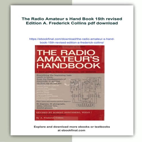 The Radio Amateur s Hand Book 15th revised Edition A. Frederick Collins ...