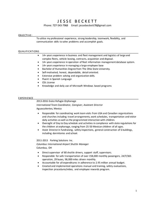 Resume kelly 2016 | PDF
