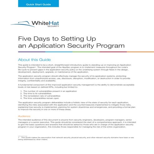 AppSec Quick Start Guide 011215-2 (1) | PDF