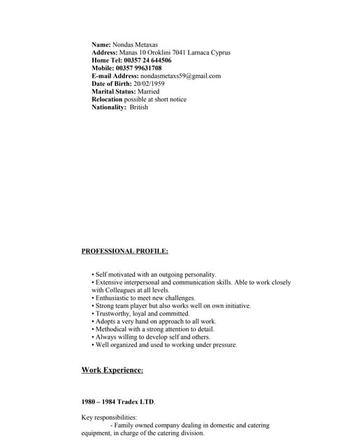 Richard Williams CV | DOCX