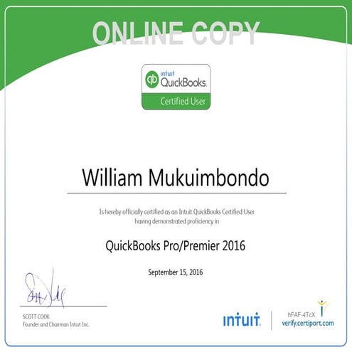 QuickBooks Certification | PDF