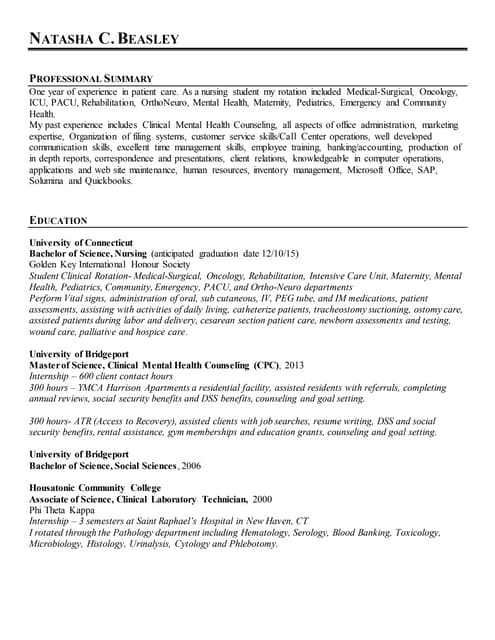 Resume Sept. 2015 | DOCX | Substance Abuse | Diseases and Conditions