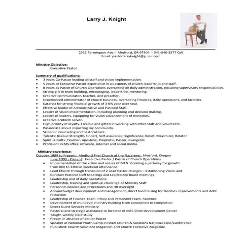 Resume Larry Knight (6-16) | DOC