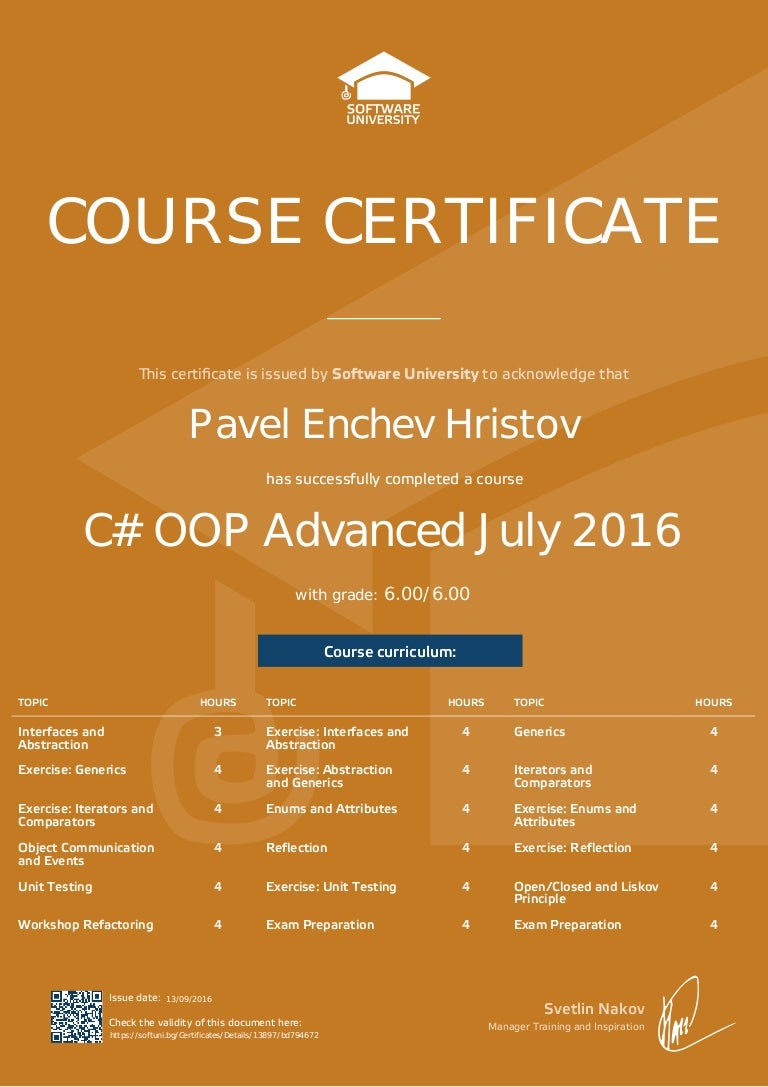 CSharp-OOP-Advanced-July-2016-Certificate