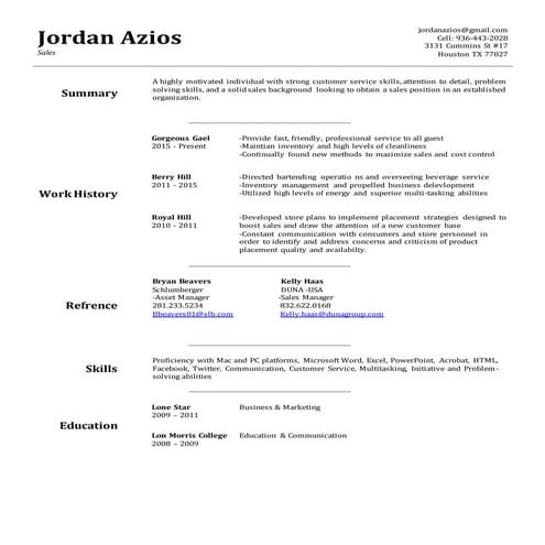 Jordan Azios Resume | DOCX