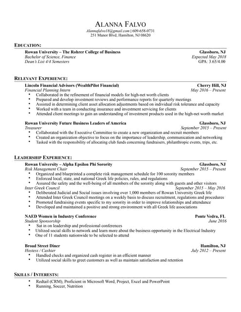 Joseph Randazzo Resume | PDF