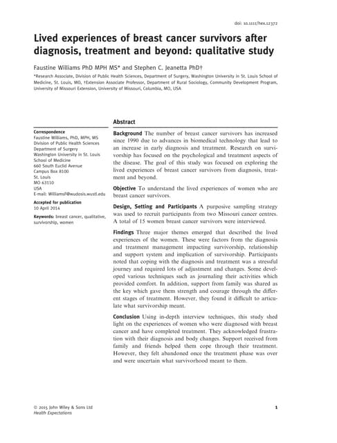 Cancer Survivorship Dr Pozo Kaderman